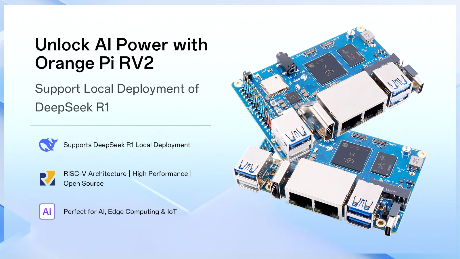 Orange Pi RV2 - máy tính đơn bo mạch chuyên hiệu năng cho Trí tuệ nhân tạo (AI) - Orange Pi Viet Nam
